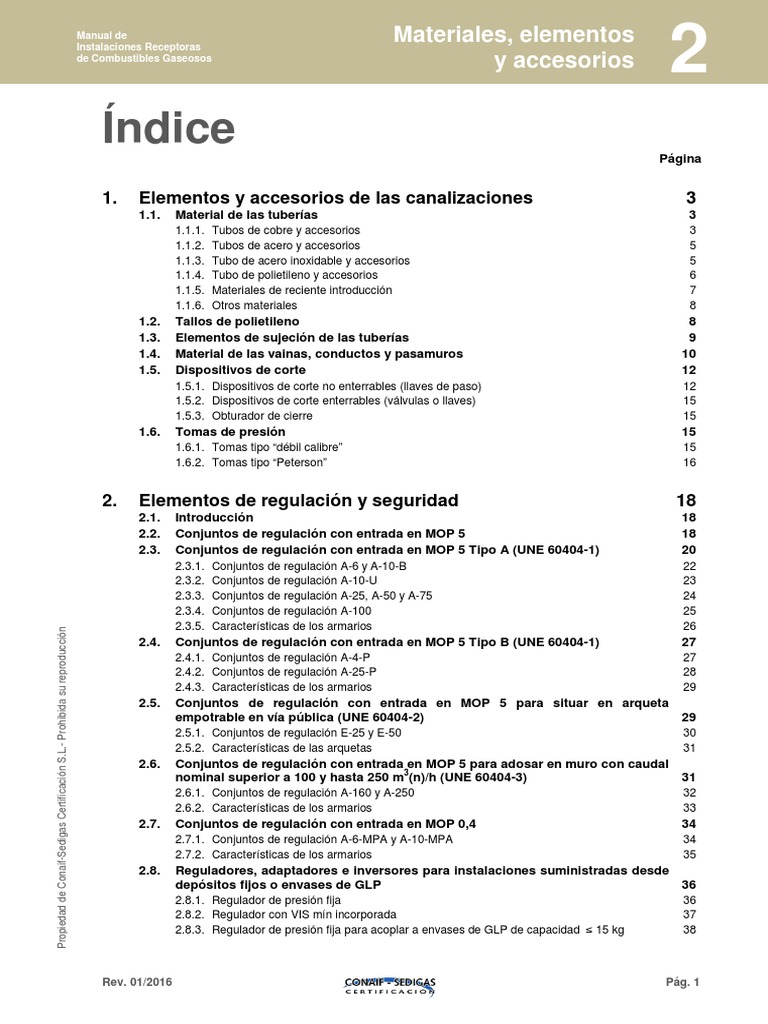 Materiales, Elementos y Accesorios de Gas Natural | PDF | Cobre | Acero