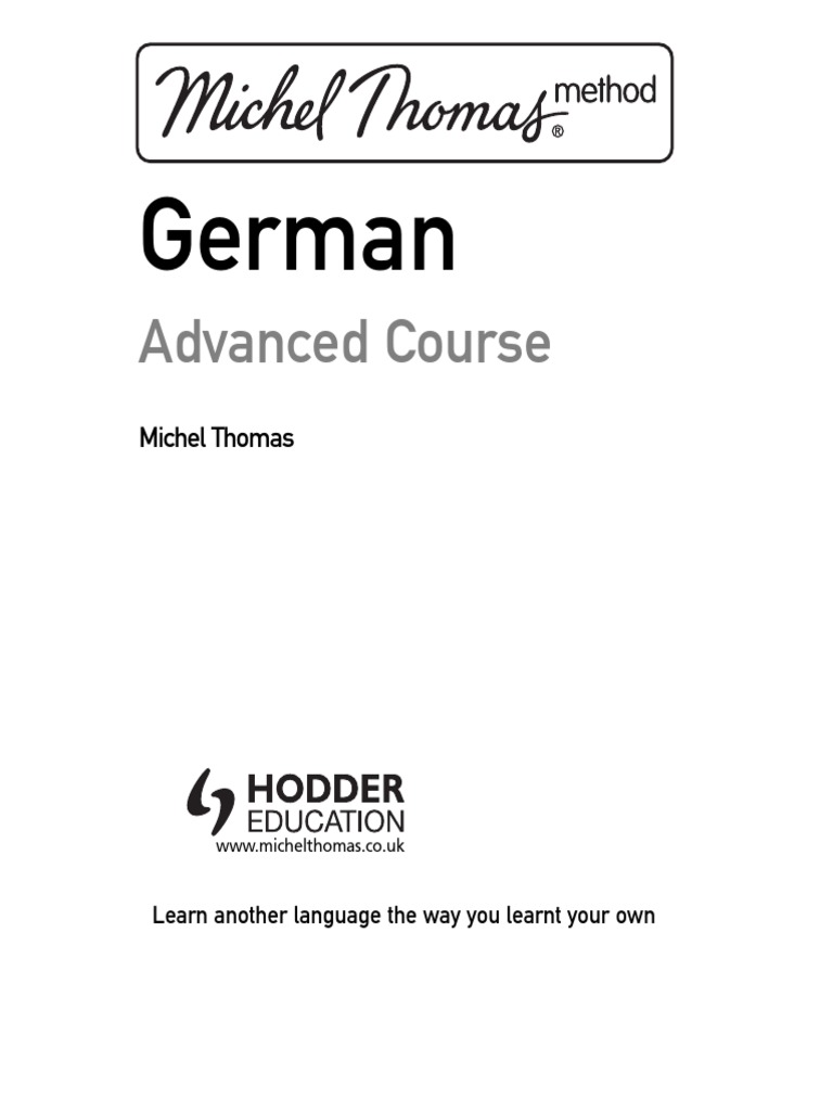 Advanced German | PDF | Learning | Cognition