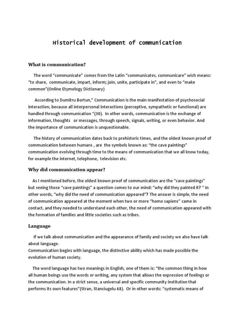Historical Development of Communication | Communication | Writing