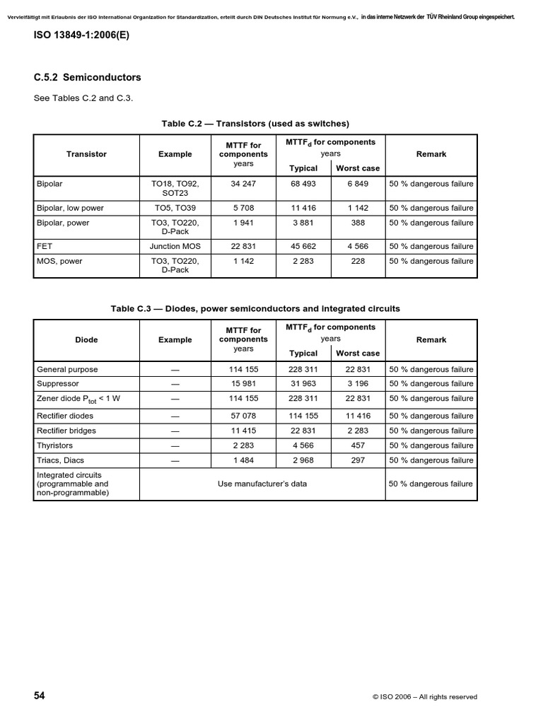 13849-1 Ed.2 Nov06 Table C2 - C7 | PDF | Semiconductors | Semiconductor ...
