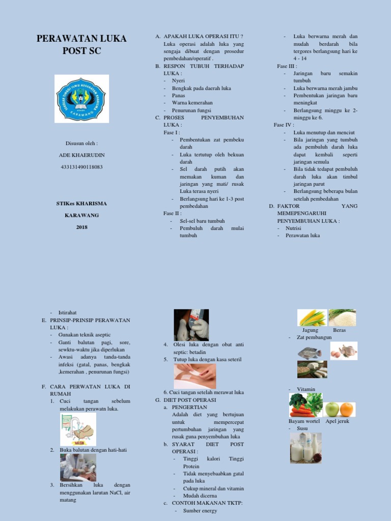 Leaflet Ganti Perban Luka Post Op SC | PDF