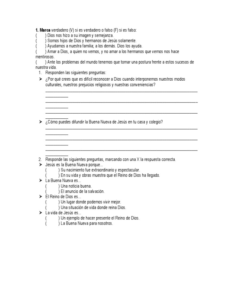 Examen Religion | Jesús | Dios | Prueba gratuita de 30 días | Scribd