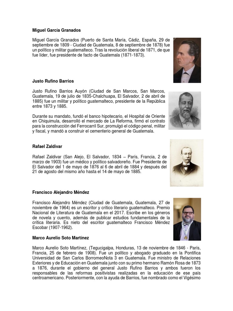 Presidentes de Centroamerica | PDF | Guatemala | Centroamérica