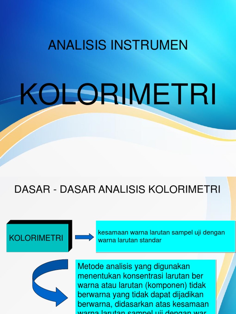 Metode dan Prinsip Kolorimetri | PDF