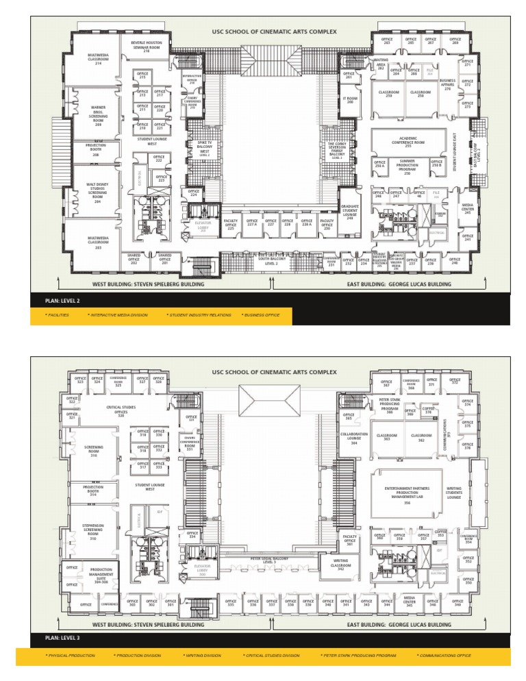 USC Cinematic Arts Complex Floorplan Map Floors 2-3 | PDF | Leisure