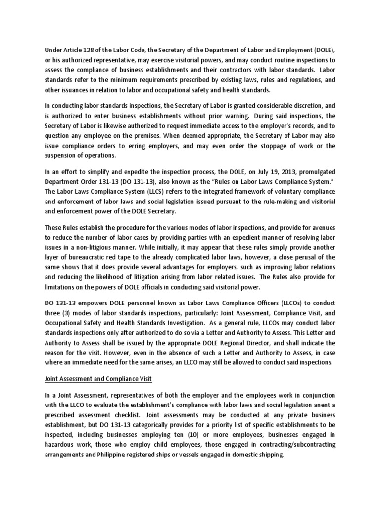 Under Article 128 of The Labor Code | PDF | Employment | Occupational ...