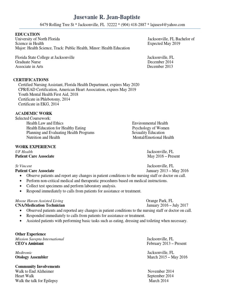 Health Science Graduate Resume | PDF | Health Education | Nursing