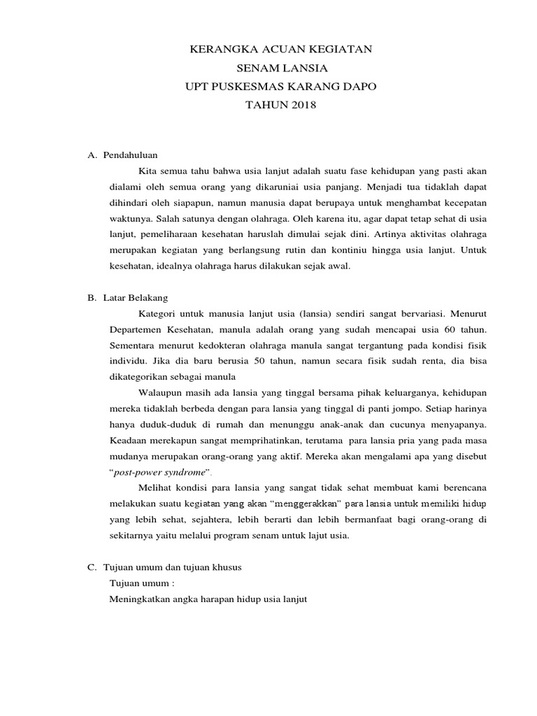 Kak Senam Lansia | PDF