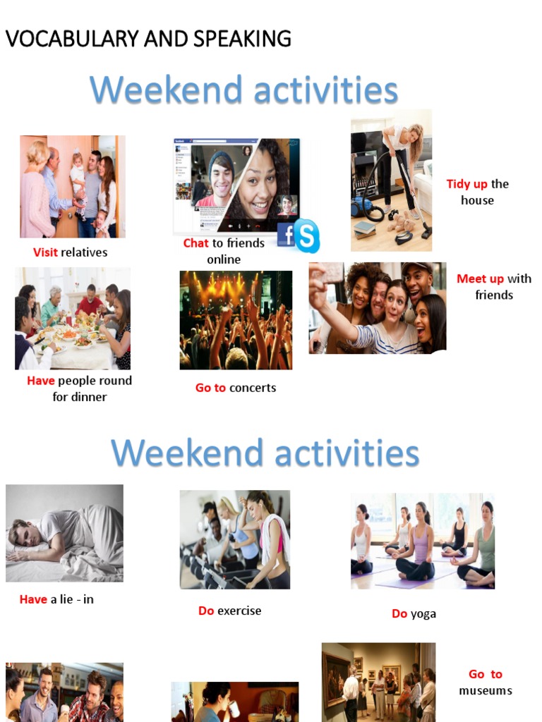 Weekend Activities: Vocabulary and Speaking | PDF