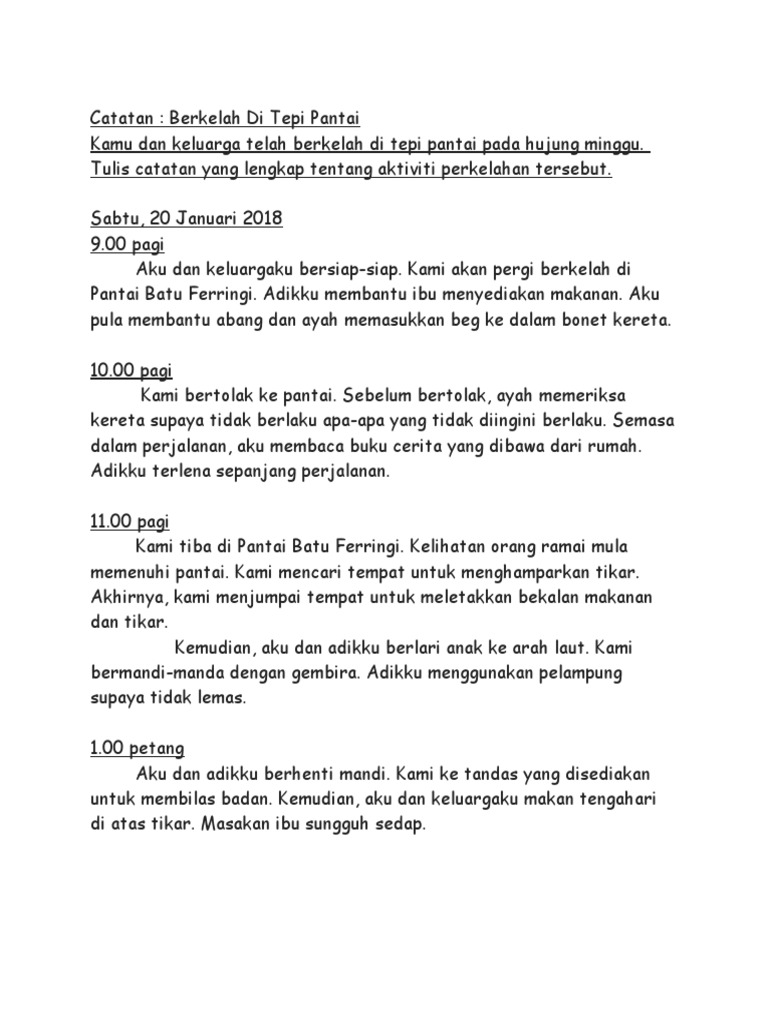 Contoh Catatan BM | PDF