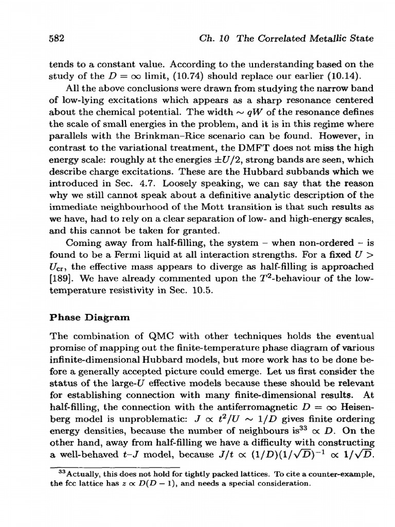 Of The: 10 The Correlated Metallic State | PDF | Quantum Mechanics ...