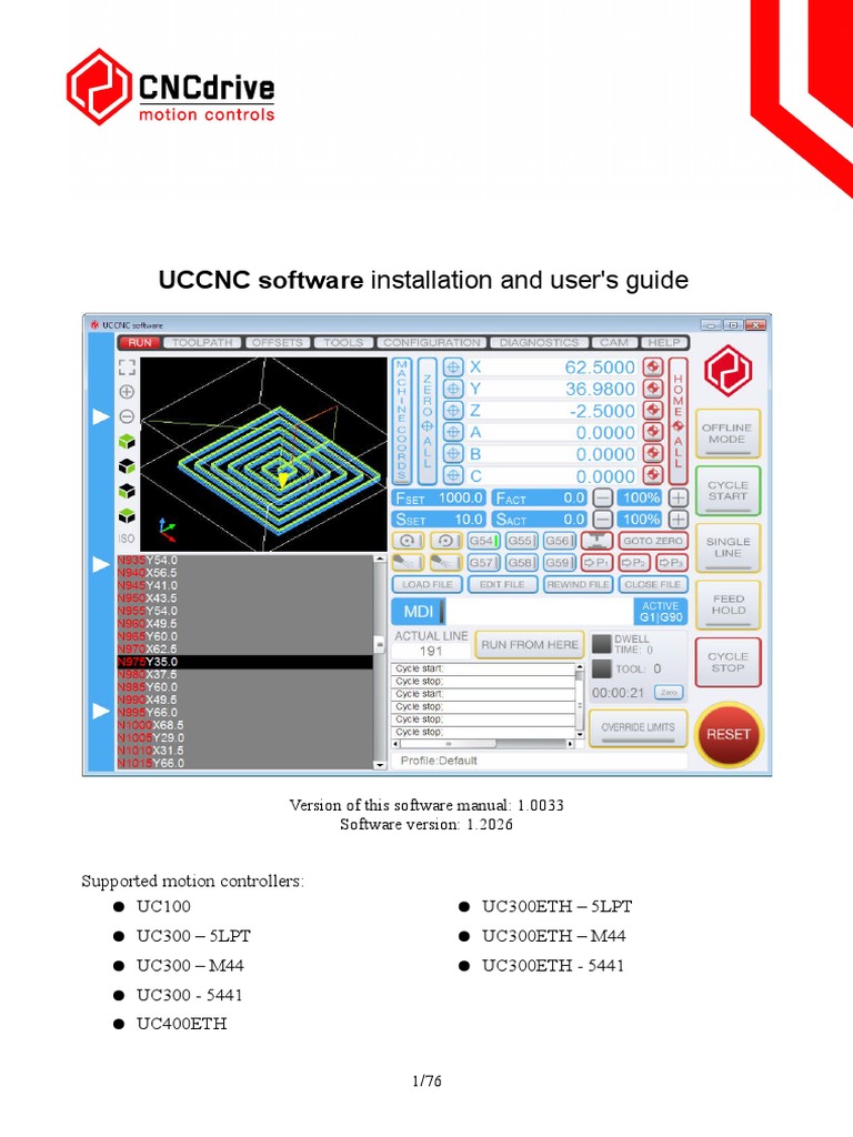 UCCNC Usersmanual | PDF | Installation (Computer Programs) | Graphical User Interfaces