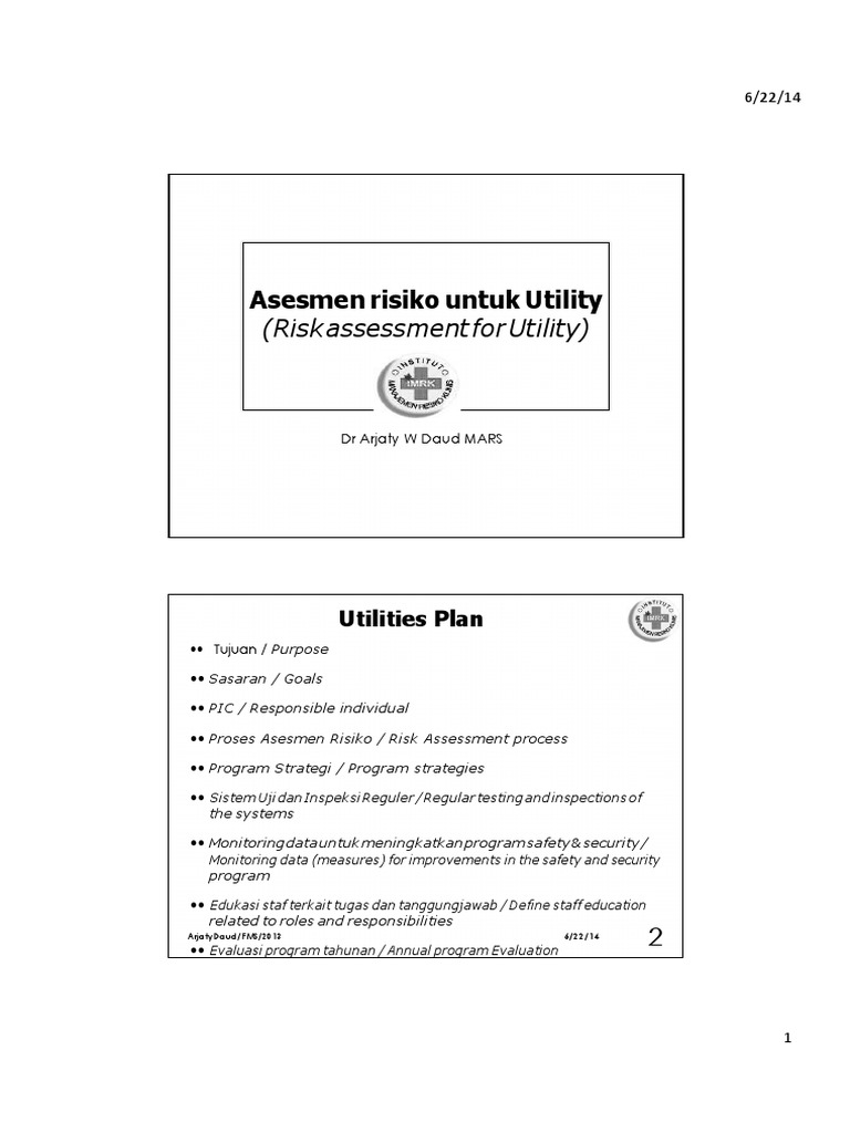 Utility Risk Management Plan | PDF