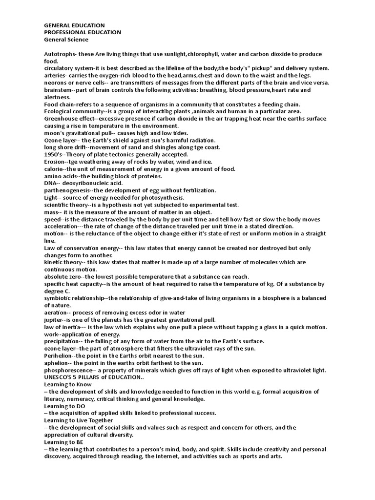 Gen Ed And Prof Ed Pdf Curriculum Educational Assessment