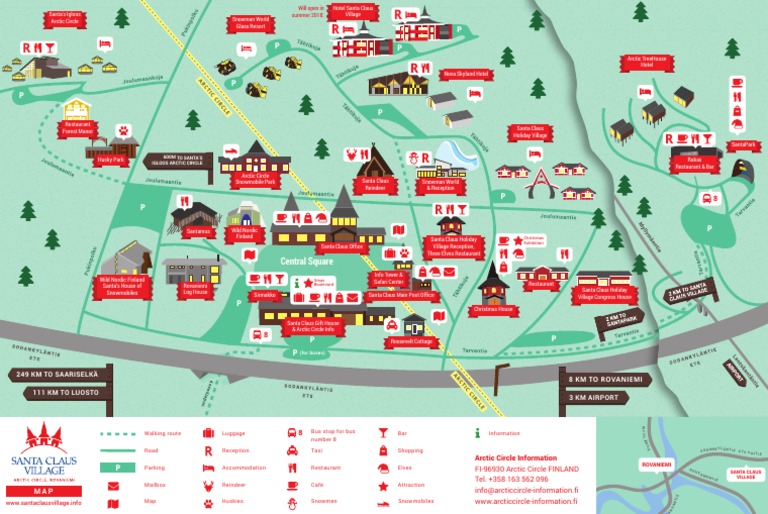 Santa Claus Village Map PDF | PDF | Santa Claus | Transport