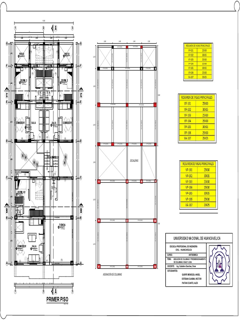 Plano de Columnas | PDF