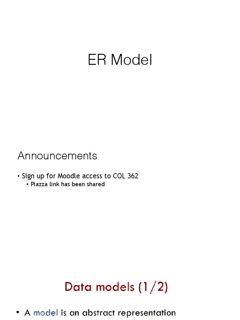 2 - ER Model | PDF