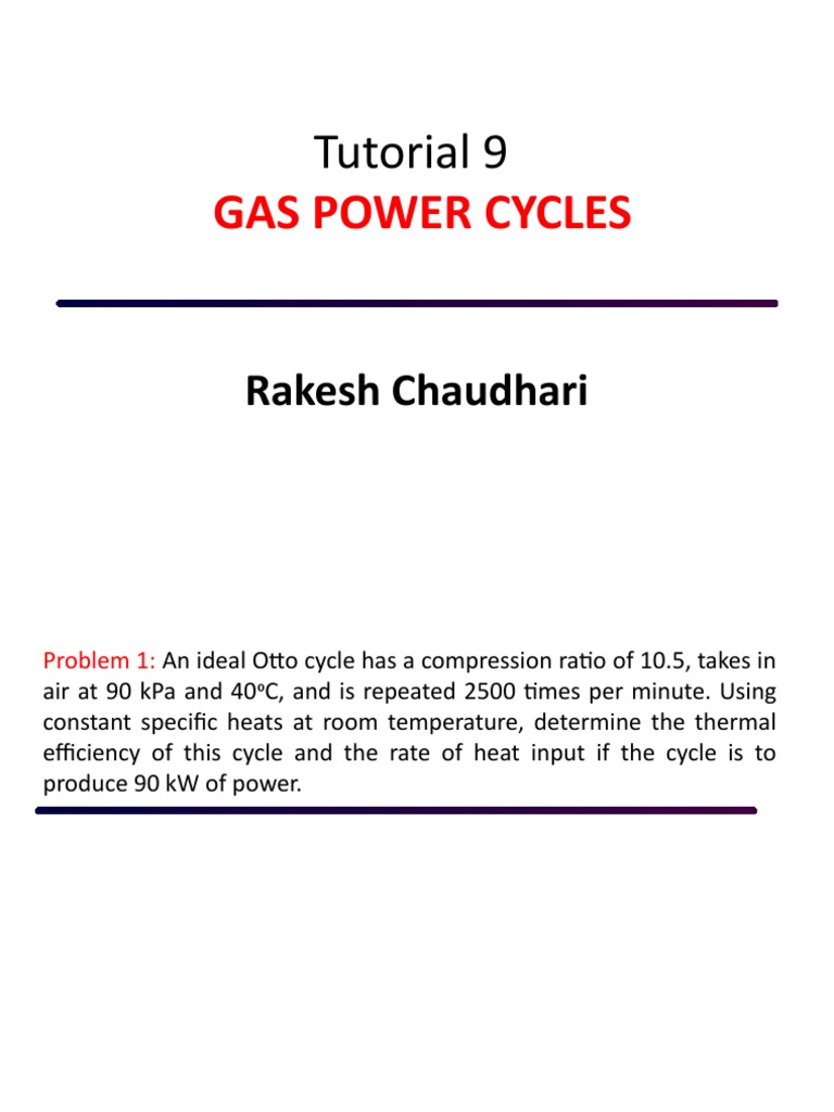 Tutorial - 7 (IC Engine) | PDF