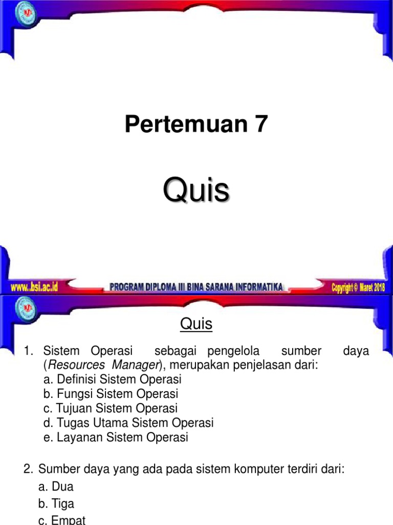 Soal Sistem Operasi | PDF