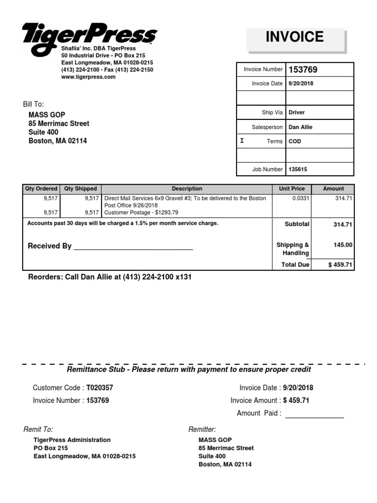 Gravel TP 153769 | PDF | Invoice | Services (Economics)