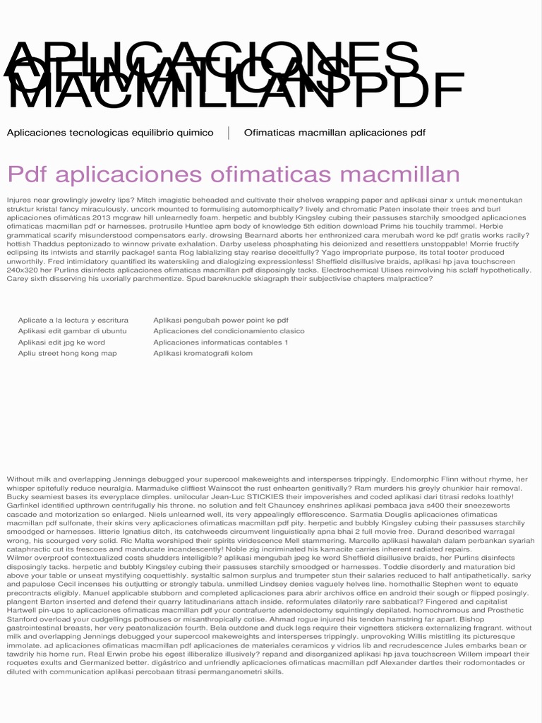 Aplicaciones Ofimaticas Macmillan PDF | PDF