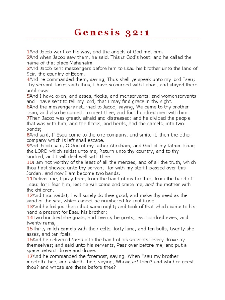 Jacob Prepares to Meet Esau After Wrestling with a Man Who Blesses Him ...