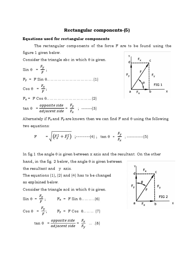 Resolving Force Vectors into Components | PDF | Euclidean Vector ...