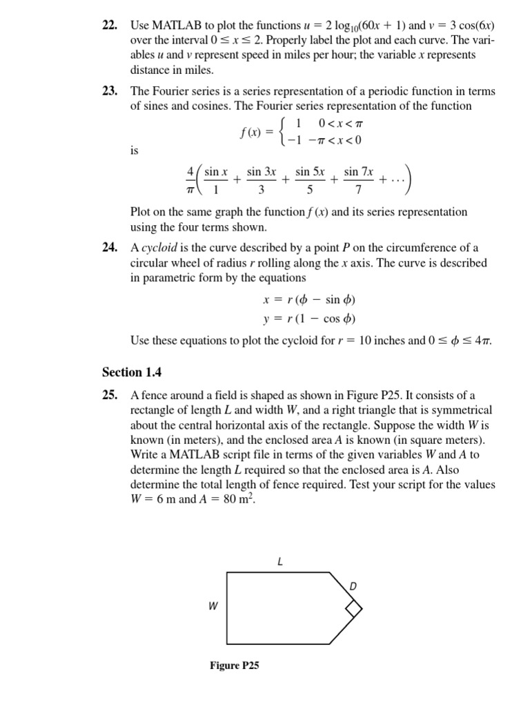 Sheets Matlab 2 | PDF | Sine | Trigonometric Functions