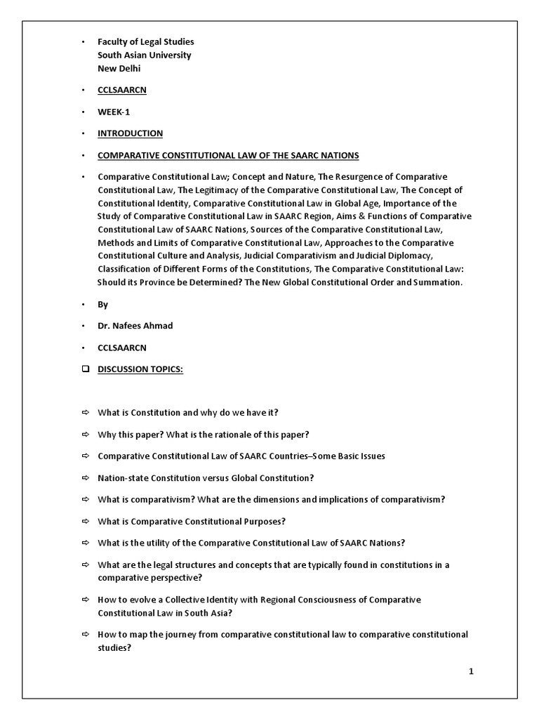 Introduction of Comparative Constitutional Law | PDF | United States ...