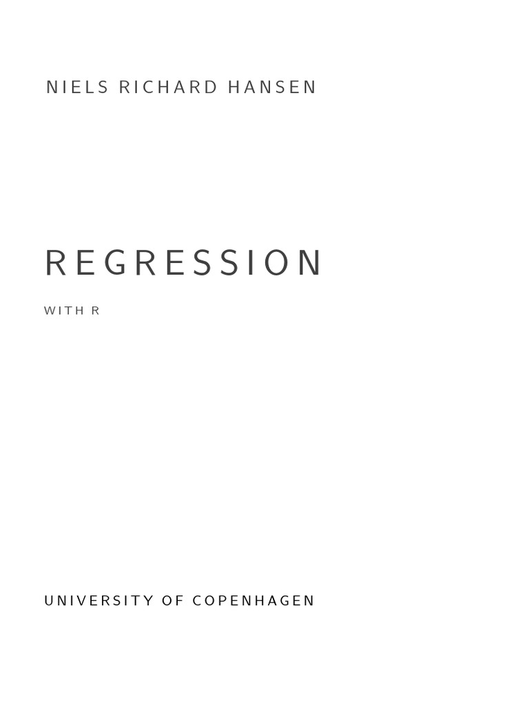 Regression PDF | PDF | R (Programming Language) | Statistics