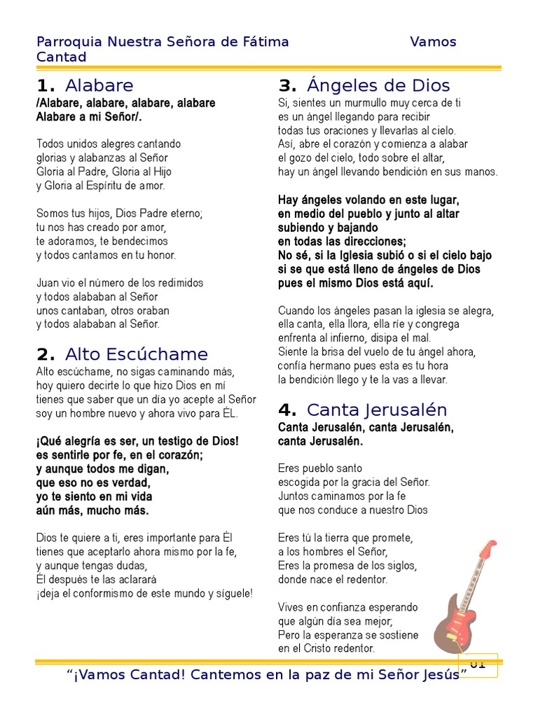 Cantos de Entrada para Misa | PDF | Cristo (título) | eucaristía