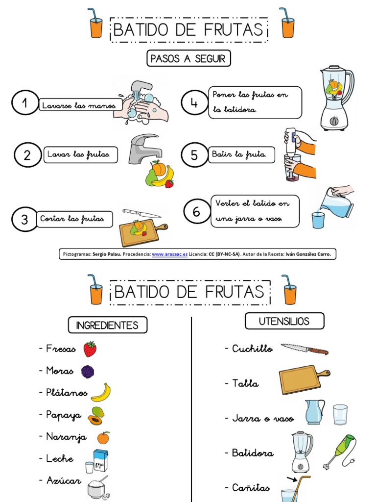 Batido De Frutas: Pasos A Seguir