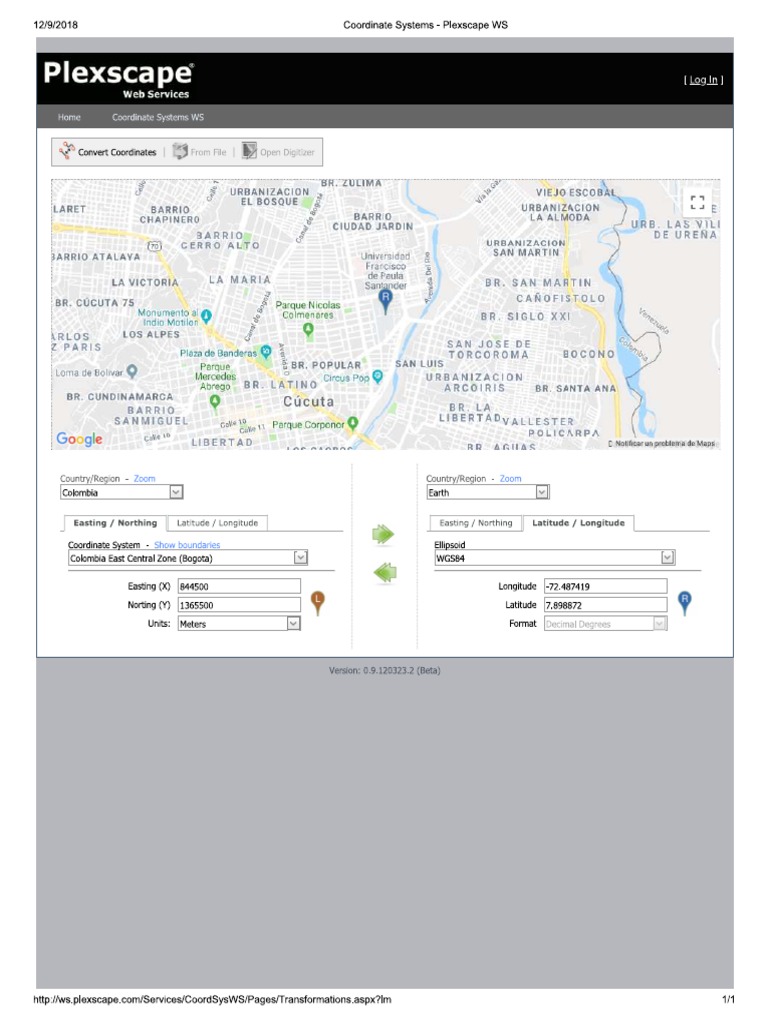 Plexscape COORDENADAS | PDF