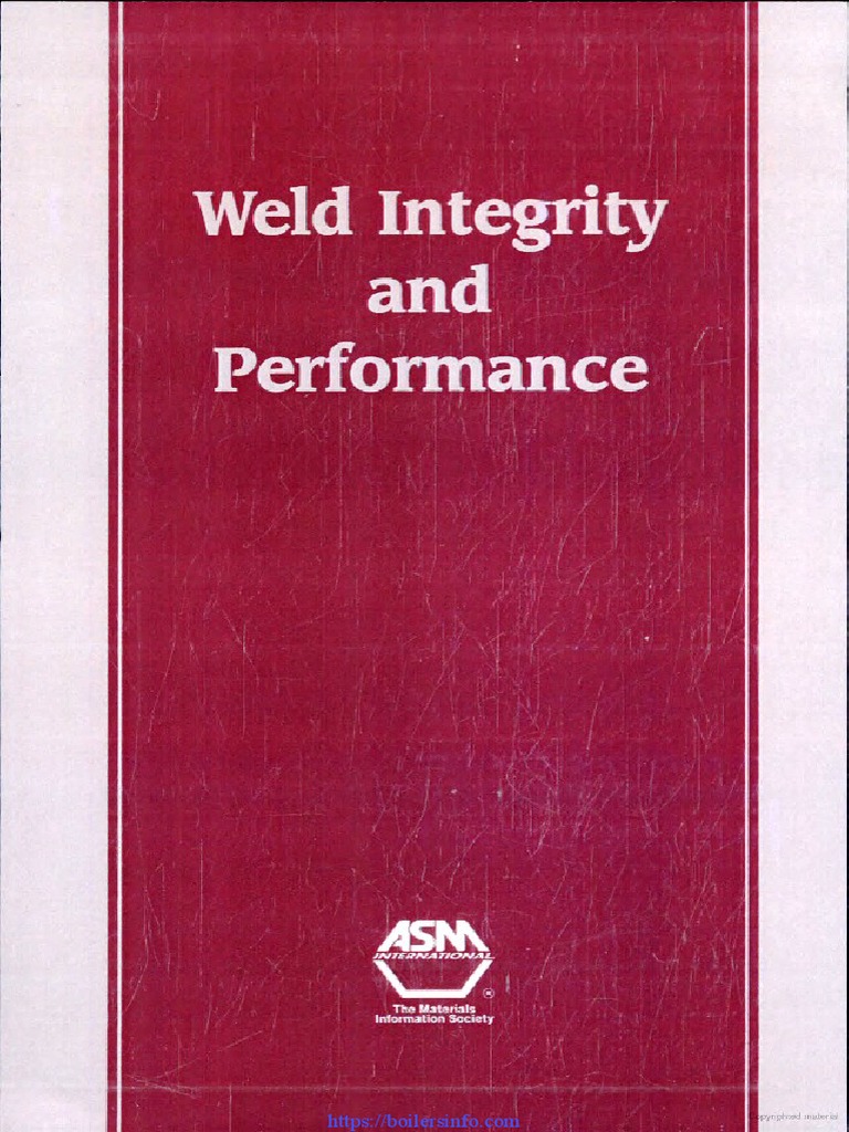 Weld Integrity and Performance A Source Book Adapted From ASM PDF | PDF | Casting (Metalworking ...