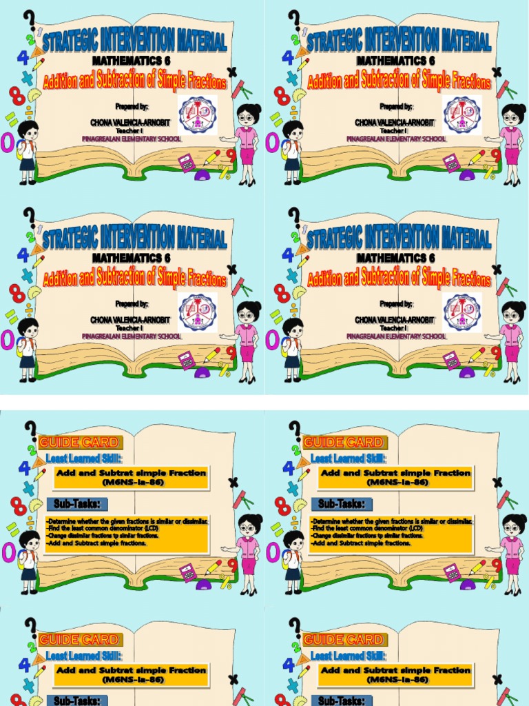 Add and Subtract Simple Fraction Grade 6 | PDF | Fraction (Mathematics ...