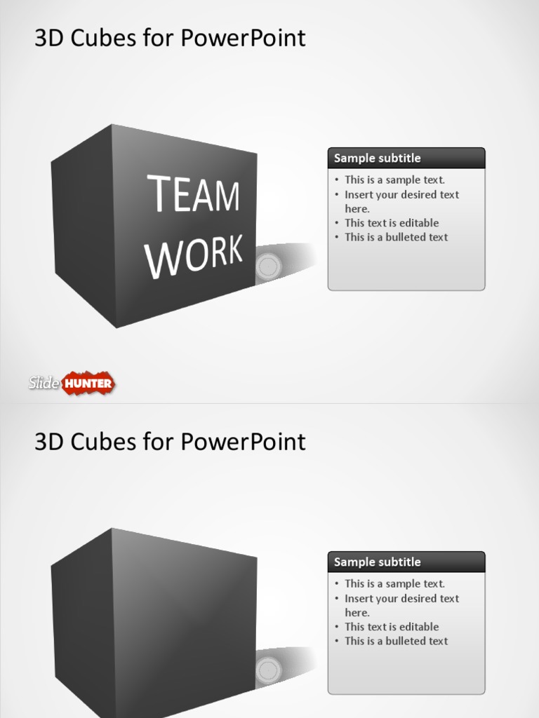 3D Cubes PowerPoint Templates | PDF | Business