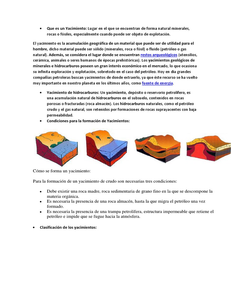 Que Es Un Yacimiento | PDF