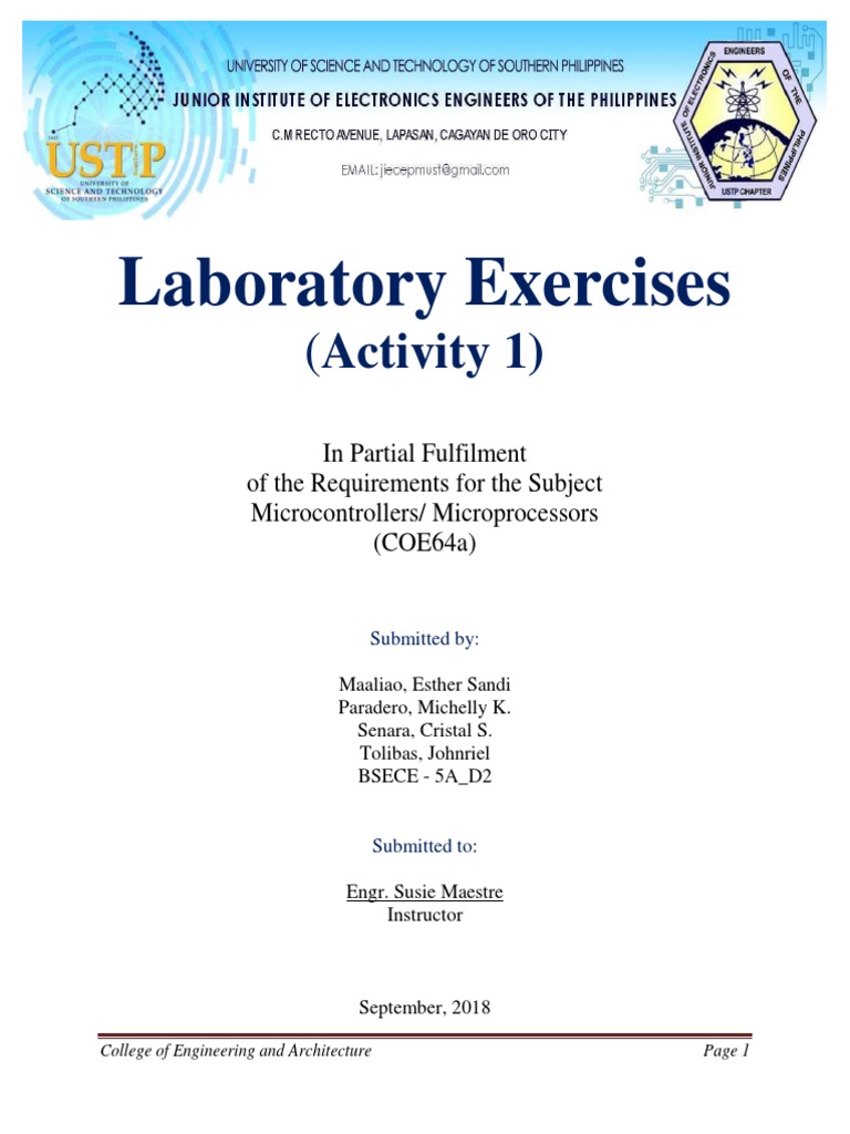 Microcontroller Lab Activity 1 LED Blinking | PDF | Central Processing ...