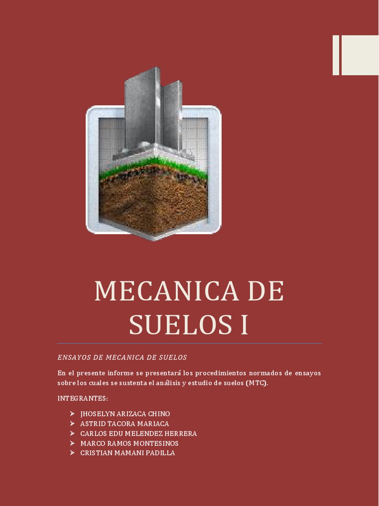 INFORME-FINAL-DE-ENSAYOS-DE-MECANICA-DE-SUELOS.pdf | Mecánica de suelos | Suelo