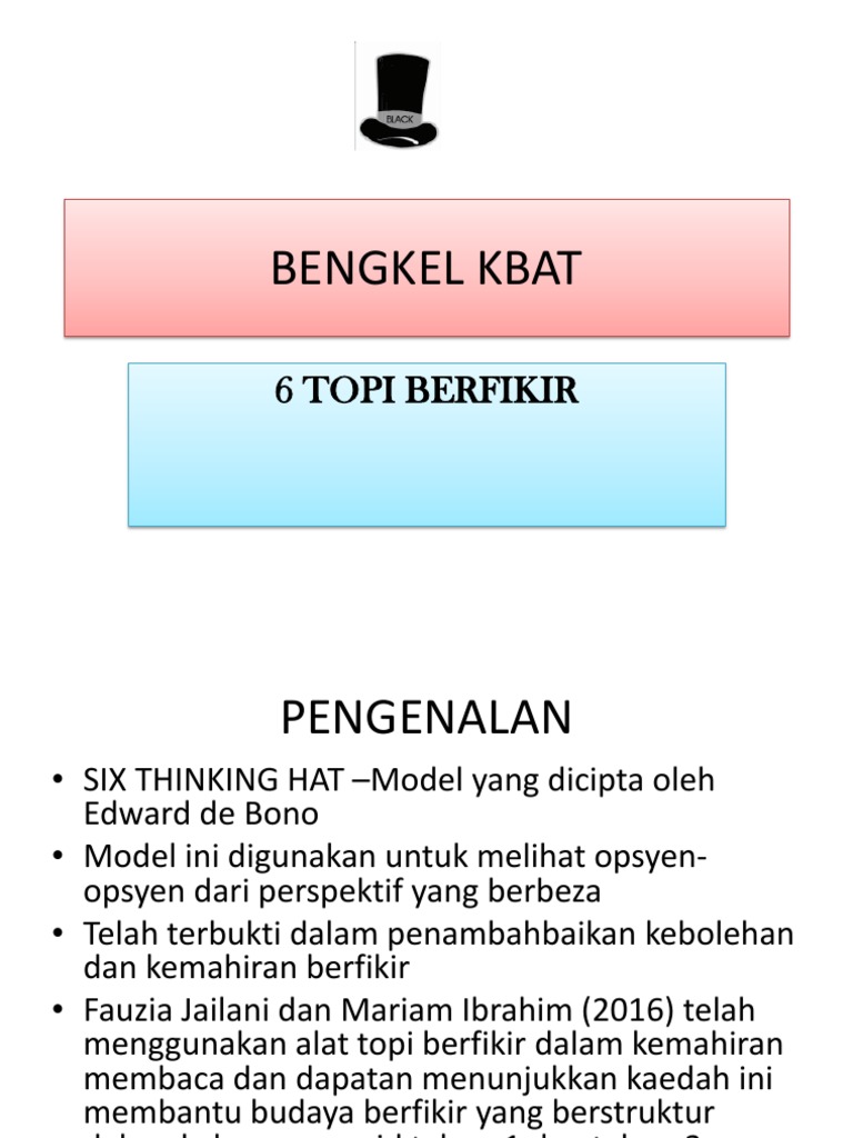 Model 6 Topi Berfikir untuk Keputusan | PDF