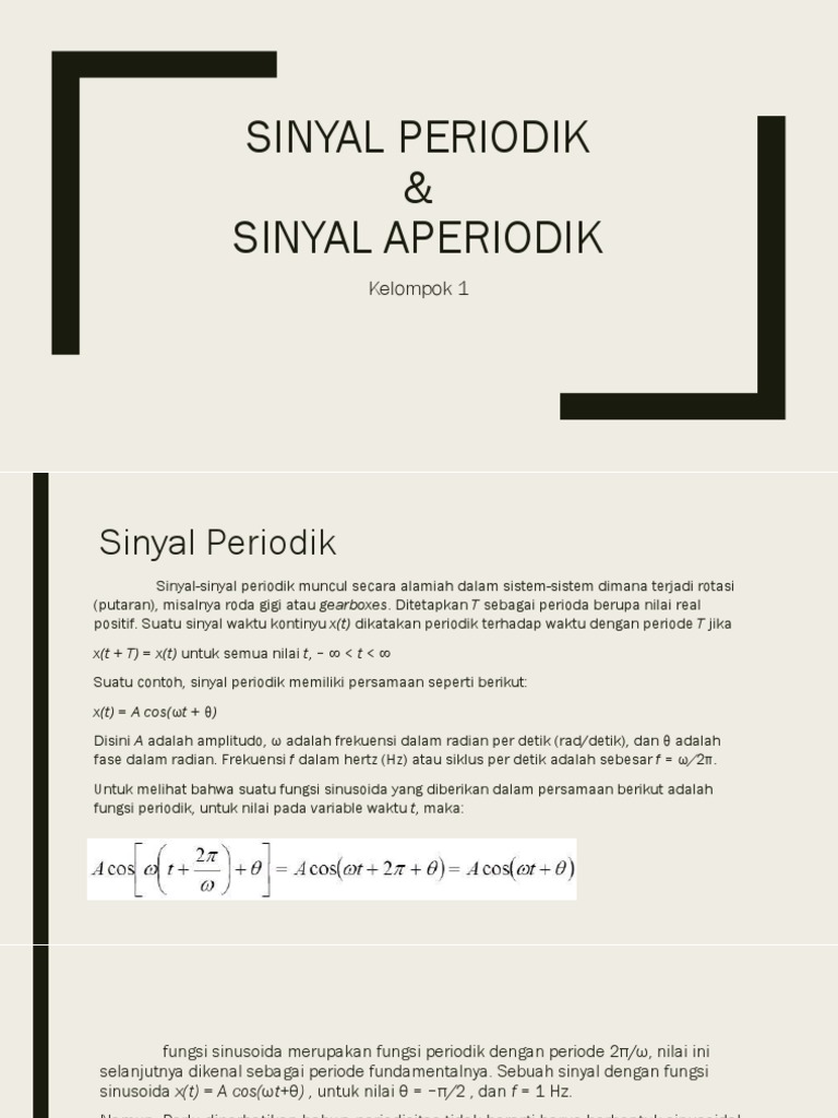 Sinyal Periodik dan Aperiodik | PDF