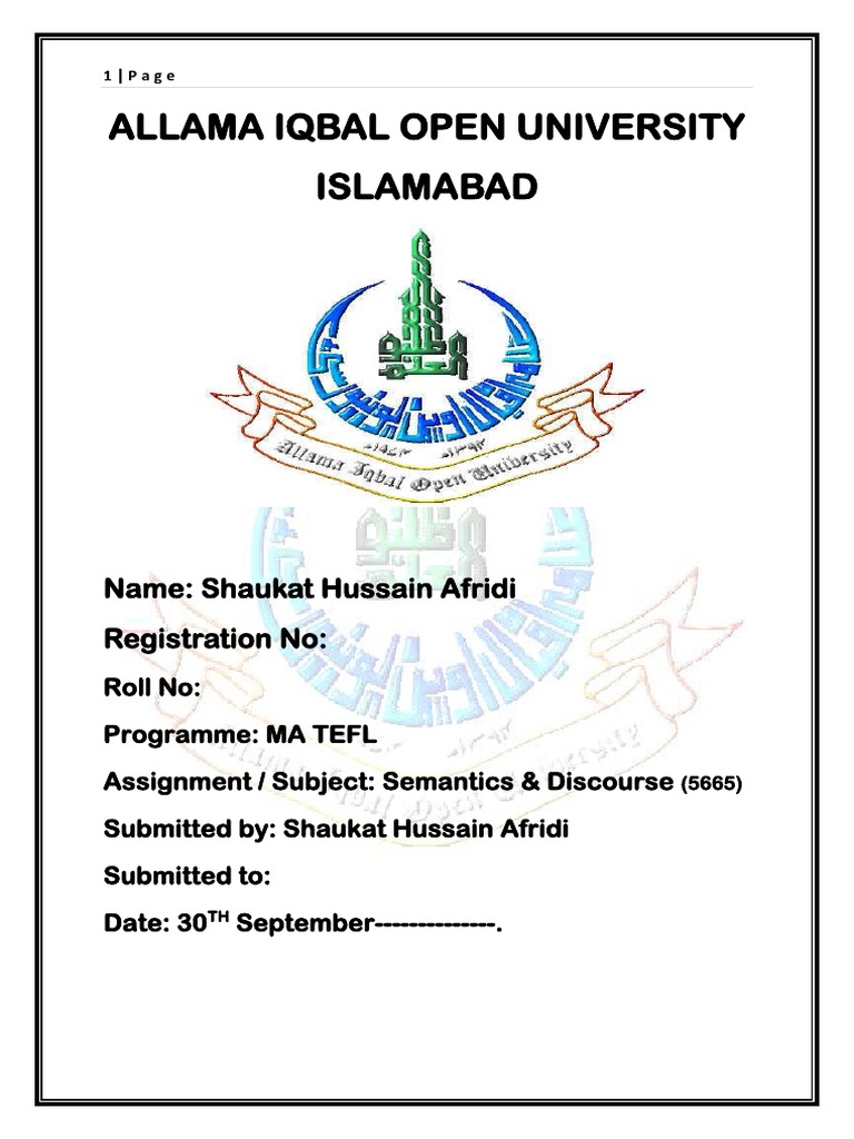 Semantics and Discourse Analysis (5666) | PDF | Proposition | Semantics