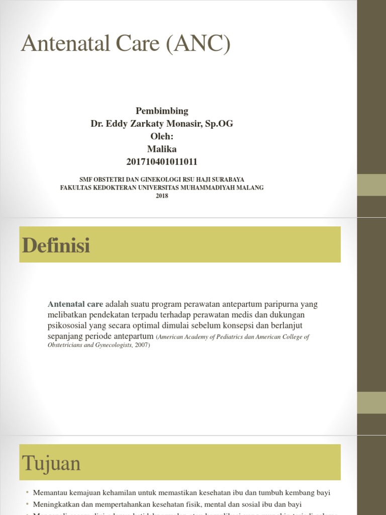 Antenatal Care (ANC) Fix | PDF