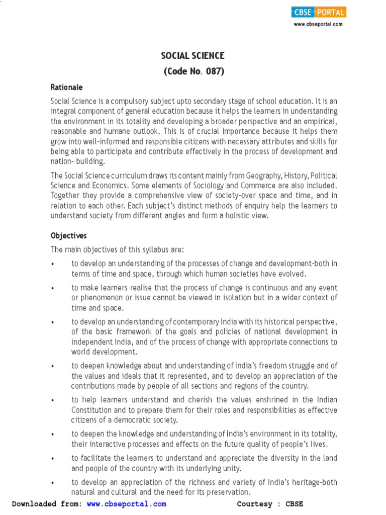 Secondary School 2017 18 Volume 1 Social Science Class 9 PDF | PDF ...