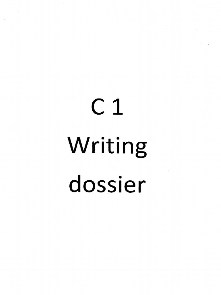 C1 Writing Dossier | PDF | Résumé | Essays