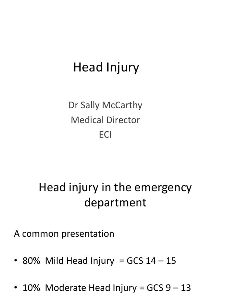 Head Injury Eci | PDF | Traumatic Brain Injury | Concussion