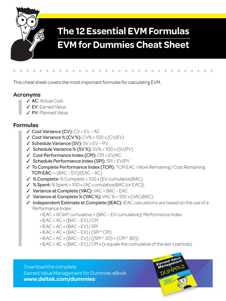 Essential EVM Formulas Cheat Sheet | PDF