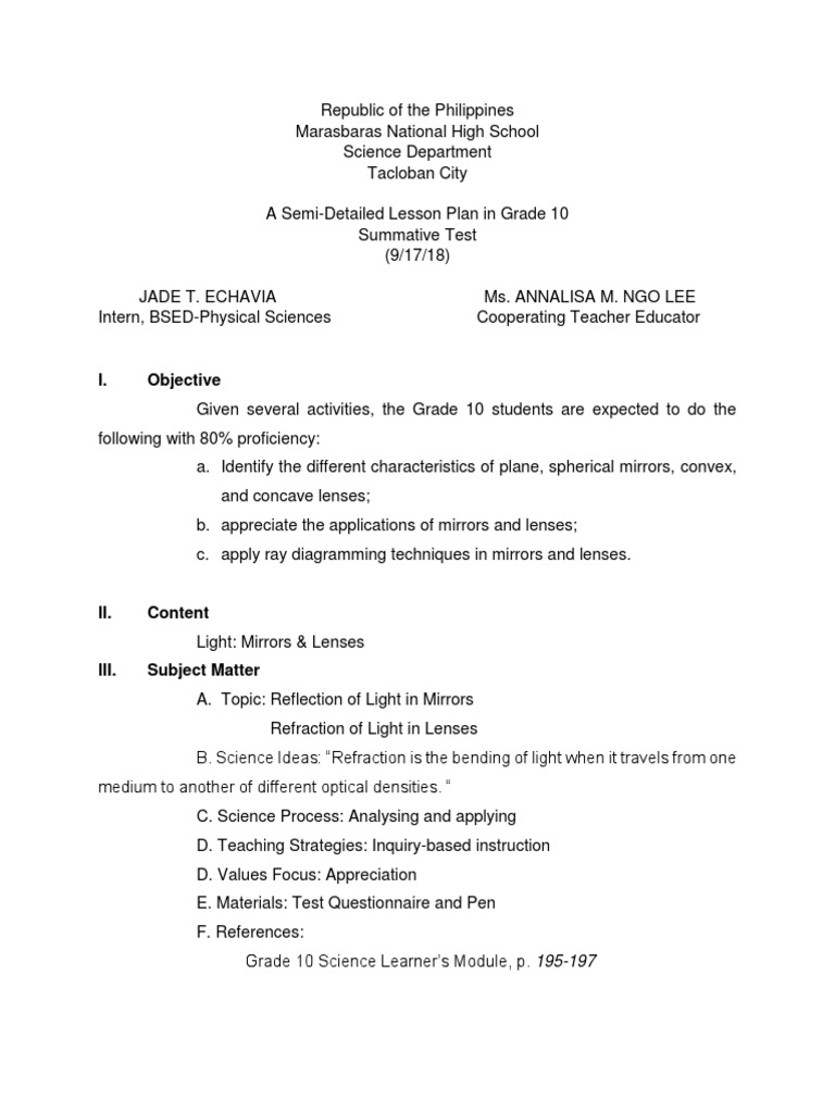 LP Test 2 | Download Free PDF | Lens (Optics) | Mirror