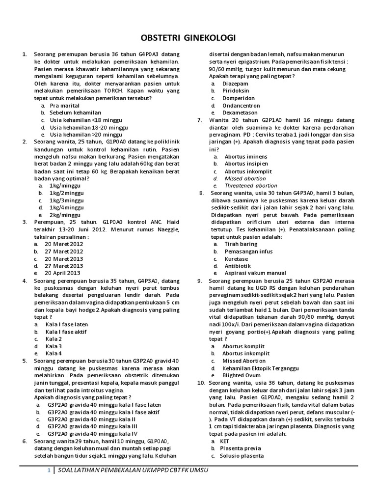 Soal Obgyn | PDF
