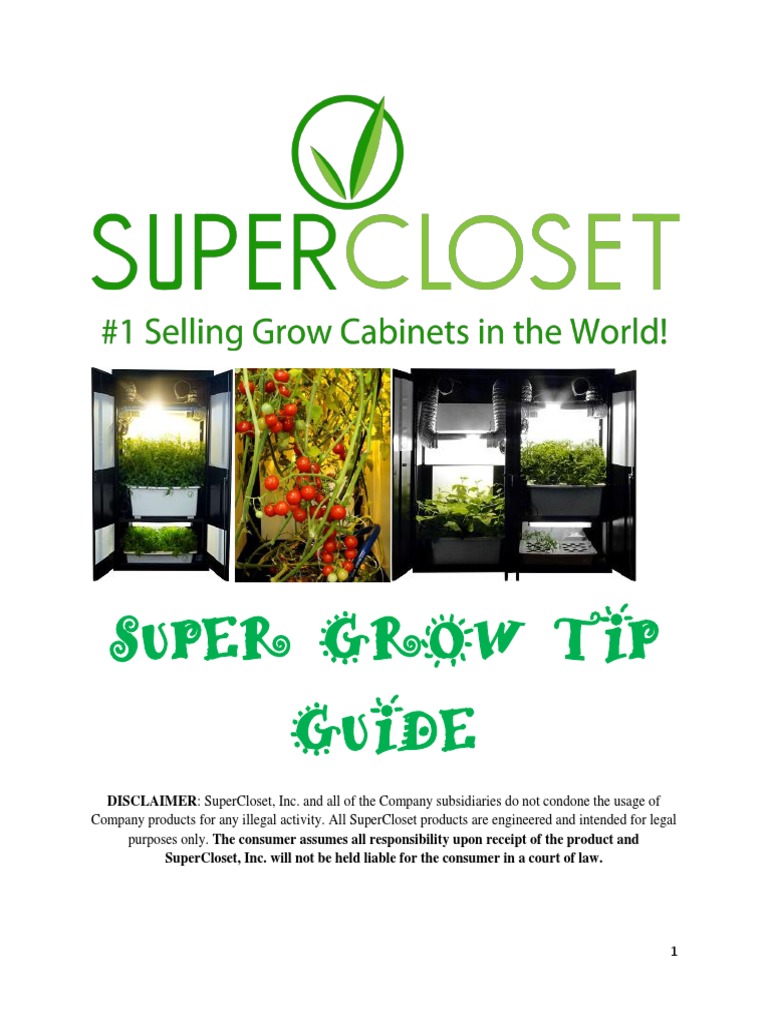Super Grow Tip Guide: Disclaimer: Supercloset, Inc. and All of The ...